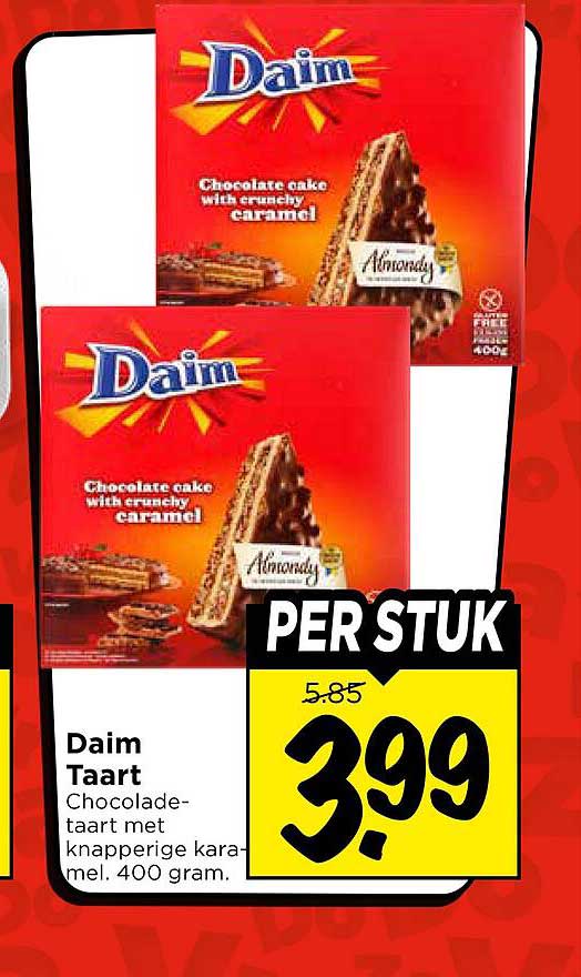 Daim Taart Aanbieding bij Vomar - FolderFeest.nl