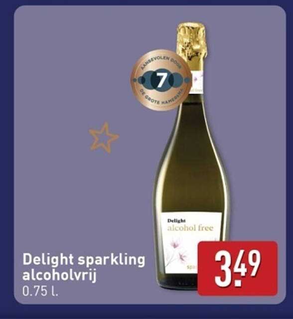 Delight Sparkling Alcoholvrij Aanbieding bij ALDI - FolderFeest.nl