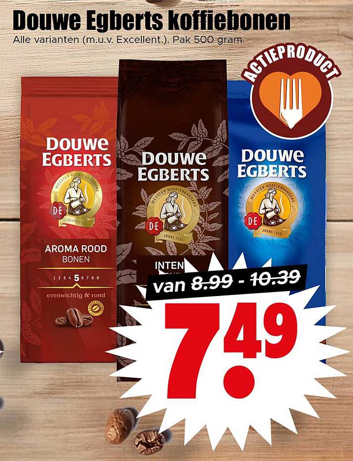 Douwe Egberts Koffiebonen Aanbieding bij Dirk - FolderFeest.nl