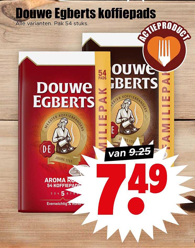 Douwe Egberts Koffiepads Aanbieding bij Dirk - FolderFeest.nl