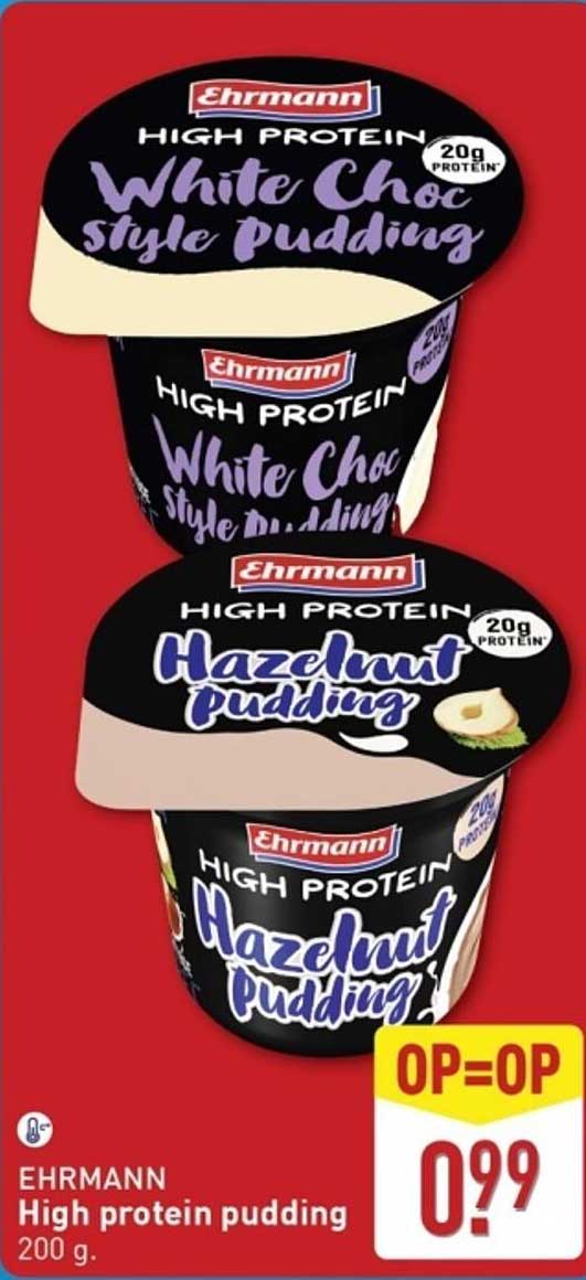 Ehrmann High Protein Pudding Aanbieding bij ALDI - FolderFeest.nl