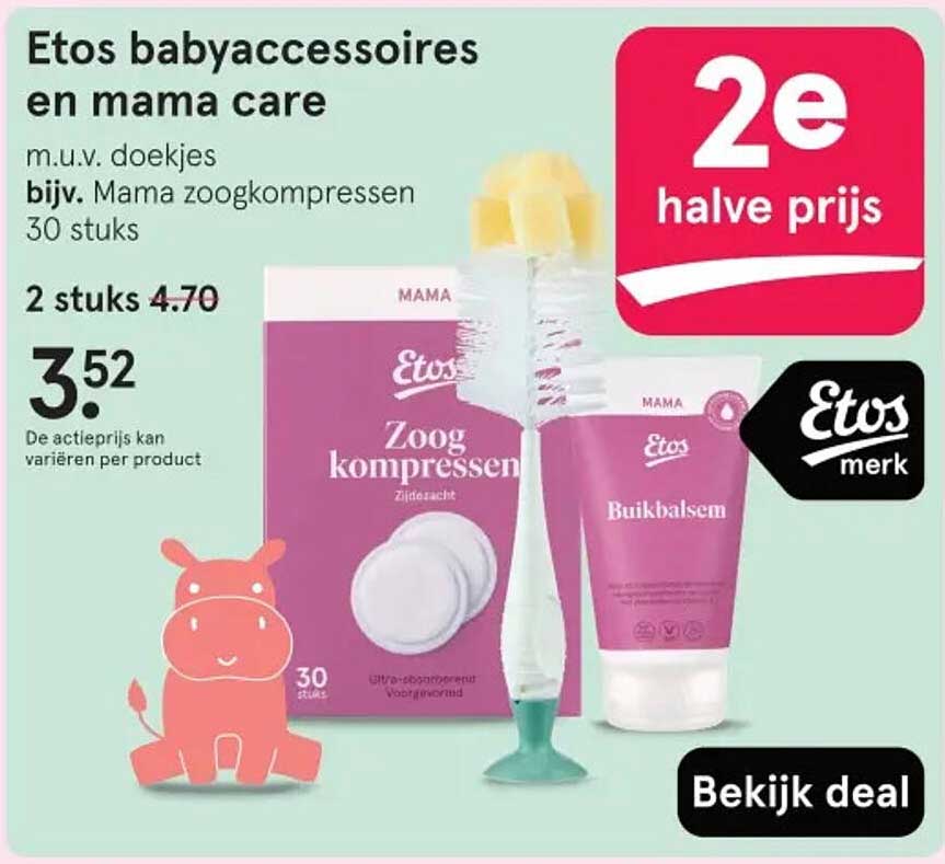 Etos Zoogcompressen 30 Stuks Aanbieding bij Etos - FolderFeest.nl