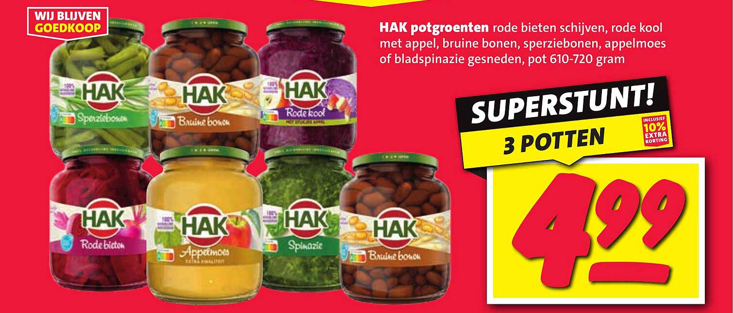 Hak Potgroenten Rode Bieten Schijven, Rode Kool Met Appel, Bruine Bonen ...