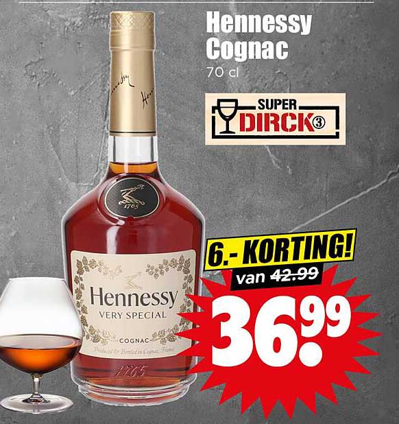 Hennessy Cognac 70 Cl Aanbieding bij Dirk - FolderFeest.nl