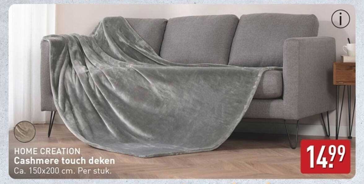 Home Creation Cashmere Touch Deken Aanbieding bij ALDI - FolderFeest.nl
