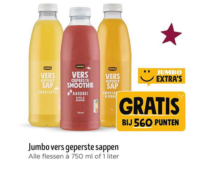 Jumbo Vers Geperste Sappen Aanbieding bij Jumbo - FolderFeest.nl