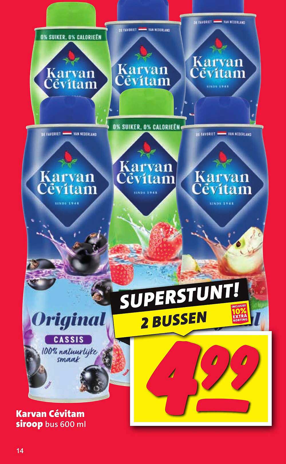 Karvan Cévitam Siroop Bus 600 Ml Aanbieding bij Nettorama - FolderFeest.nl