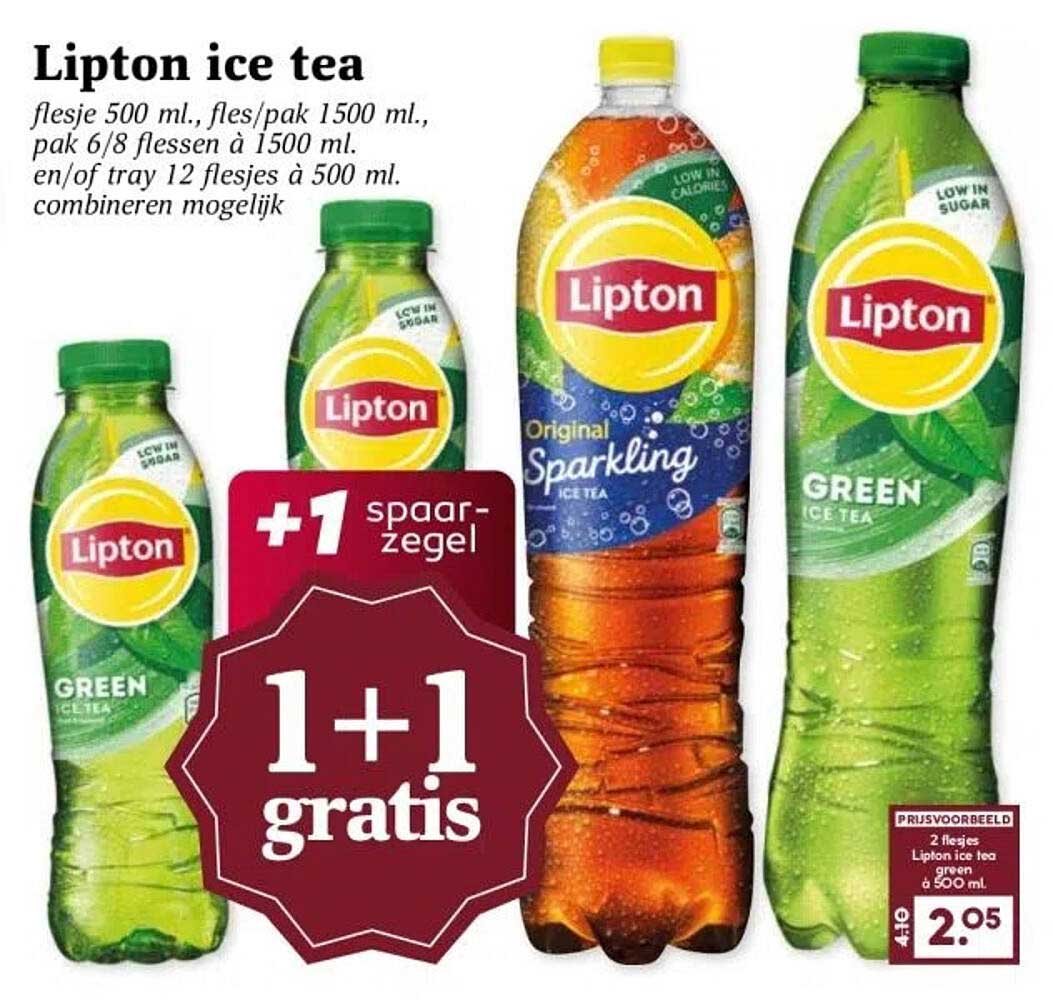 Lipton Ice Tea 1+1 Gratis Aanbieding bij Boon's Markt - FolderFeest.nl