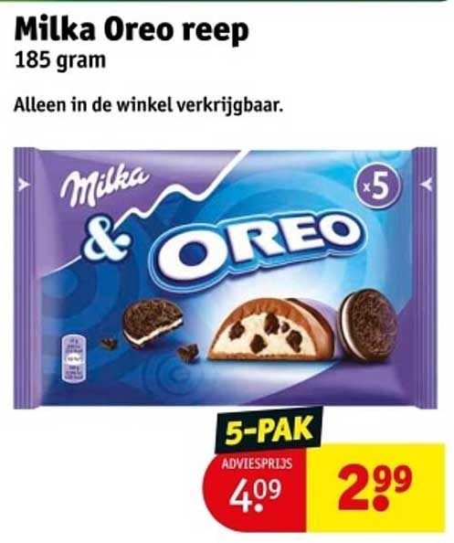 Milka Oreo Reep 185 Gram Aanbieding bij Kruidvat - FolderFeest.nl