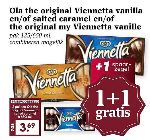 Ola The Original Viennetta Vanilla En/Of Salted Caramel En/Of The ...