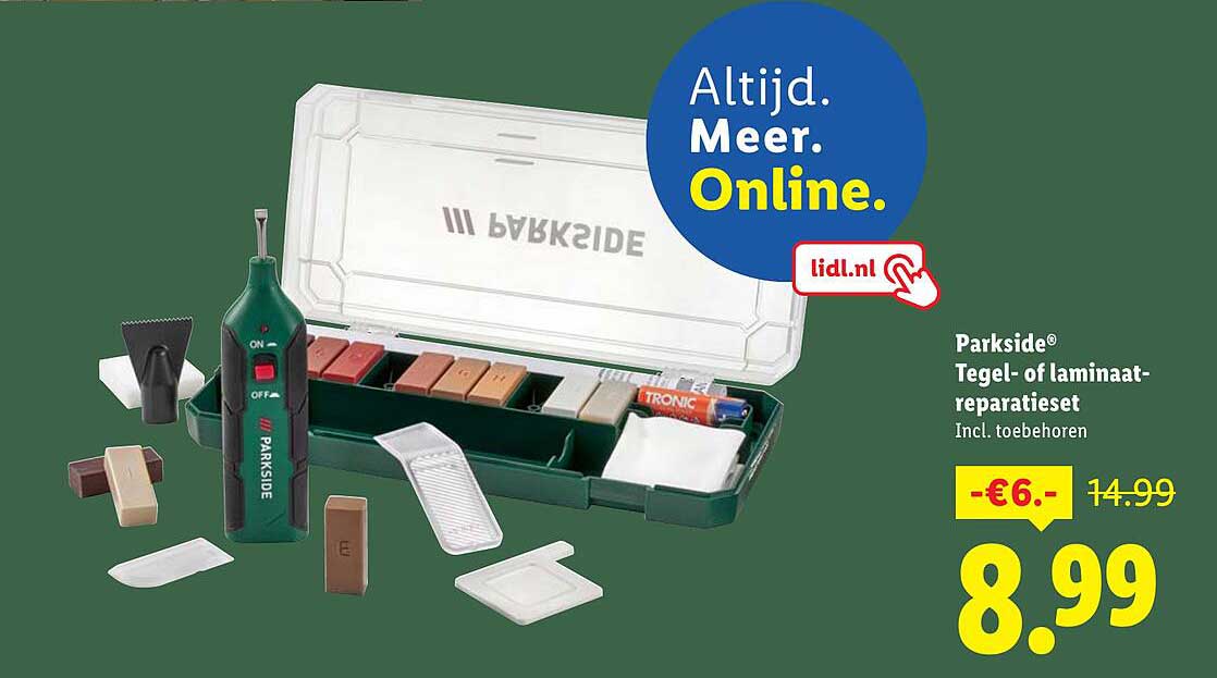 Parkside® Tegel- Of Laminaat-Reparatieset Aanbieding bij Lidl ...