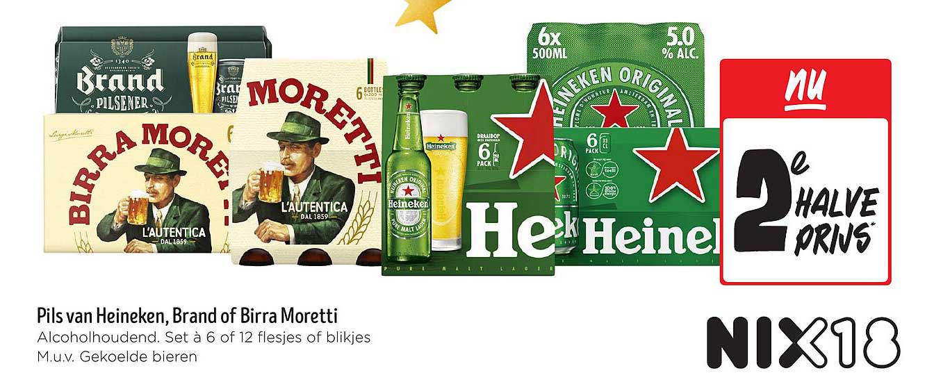 Pils Van Heineken, Brand Of Birra Moretti Aanbieding bij Jumbo ...