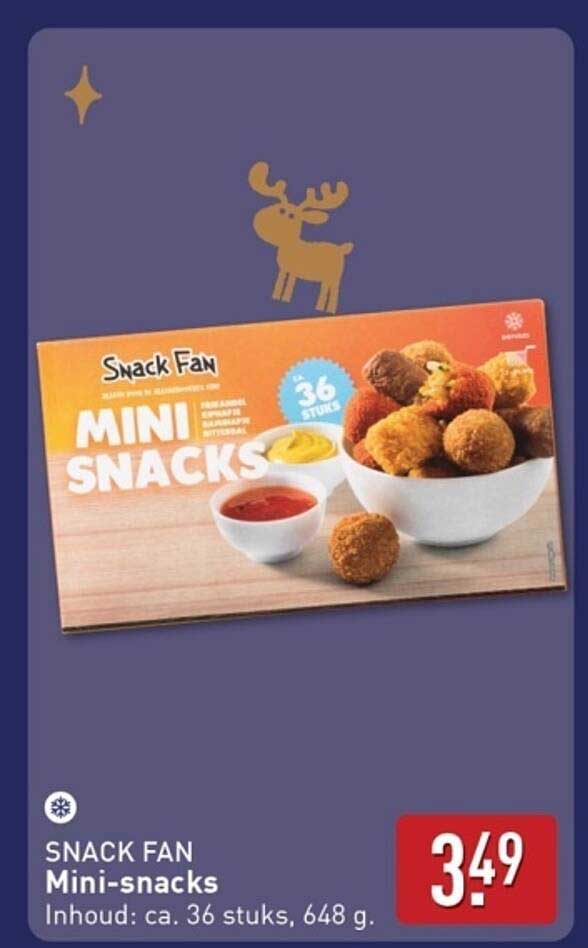 Snack Fan Mini-Snacks Aanbieding bij ALDI - FolderFeest.nl
