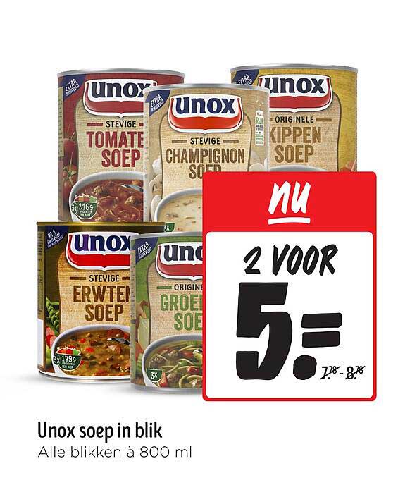 Unox Soep In Blik Aanbieding bij Jumbo - FolderFeest.nl
