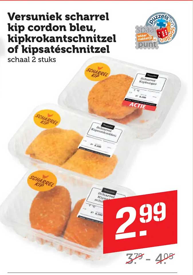 Versuniek Scharrel Kip Cordon Bleu, Kipkrokantschnitzel Of Kipsaté ...
