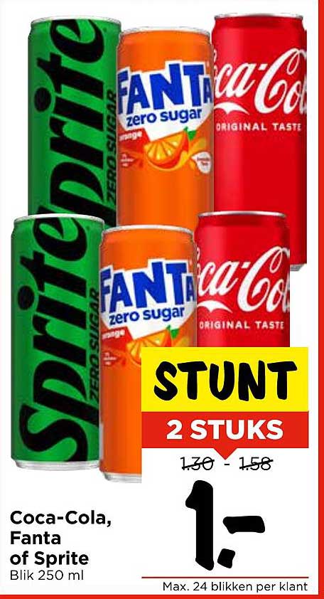 Coca-Cola, Fanta Of Sprite aanbieding bij Vomar