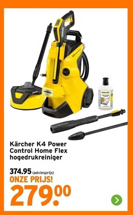 Kärcher K4 Power Control Home Flex Hogedrukreiniger aanbieding bij GAMMA