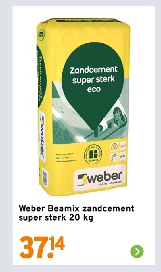 Weber Beamix Zandcement Super Sterk aanbieding bij GAMMA