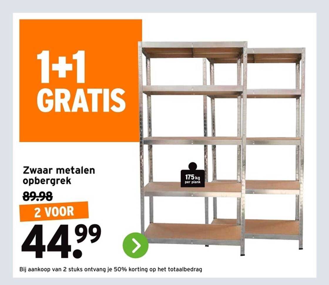 Zwaar Metalen Opbergrek aanbieding bij GAMMA
