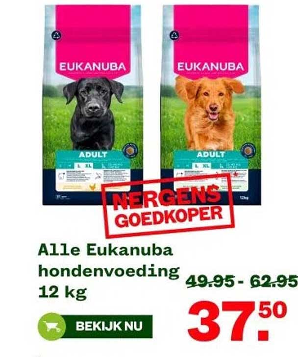 Alle Eukanuba Hondenvoeding Aanbieding bij Welkoop - FolderFeest.nl