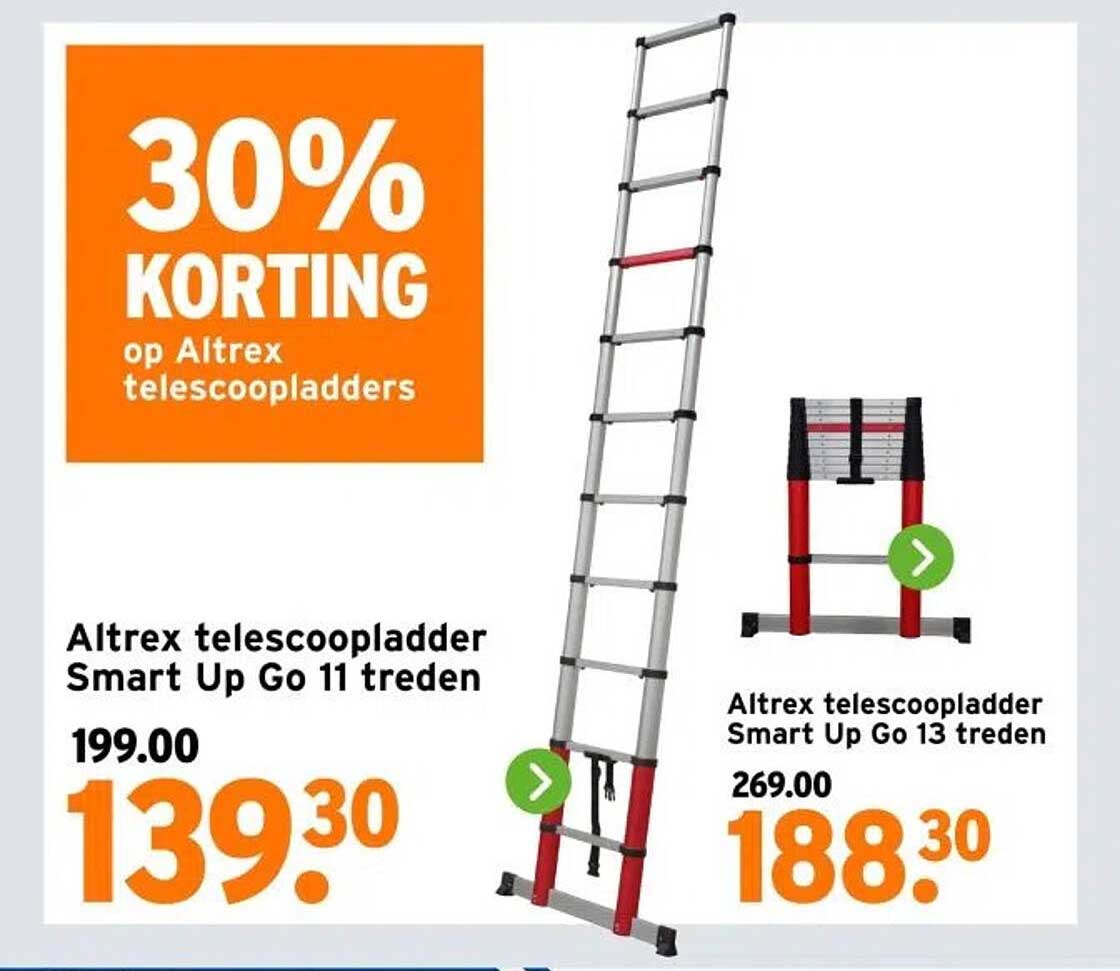 Altrex Telescoopladder Smart Up Go 11 Treden Aanbieding bij GAMMA ...