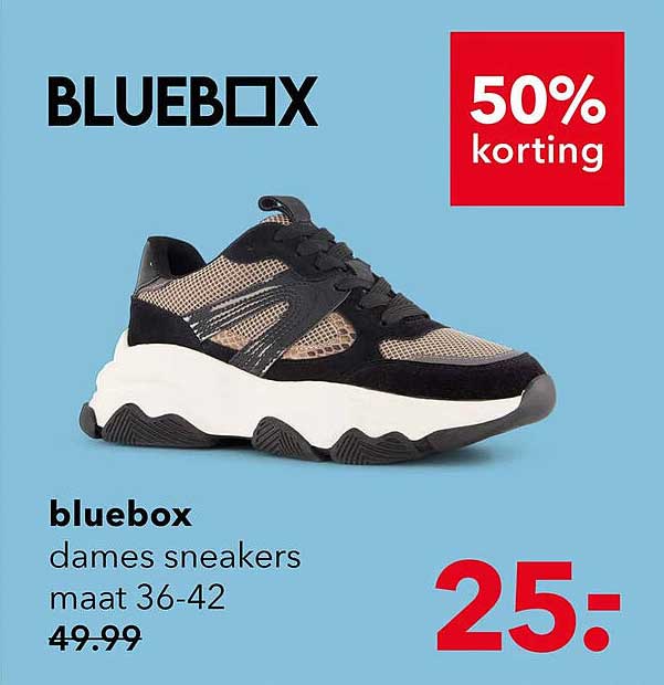 Bluebox Dames Sneakers Maat 36-42 Aanbieding bij Scapino - FolderFeest.nl
