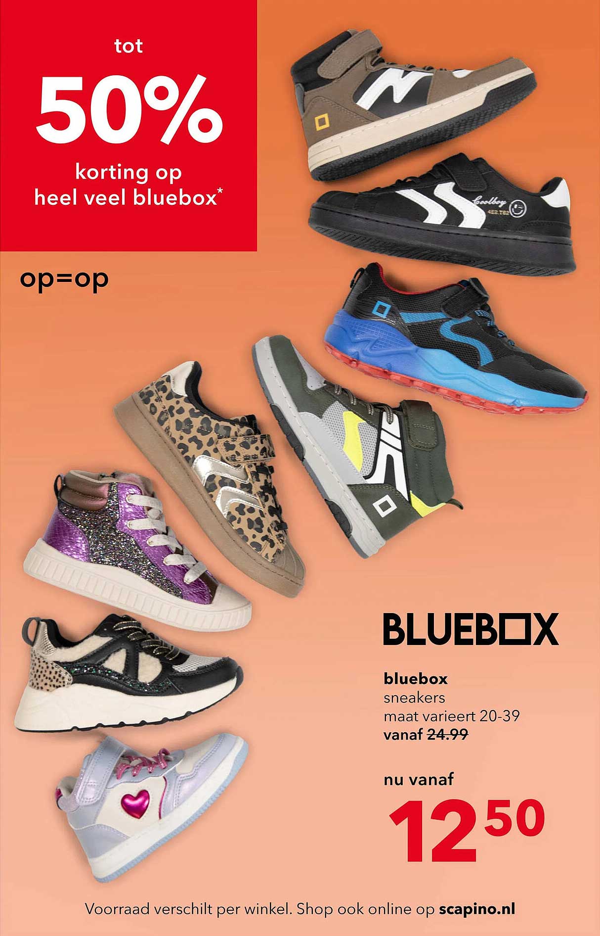 Bluebox Sneakers Maat Varieert 20-39 Aanbieding bij Scapino ...
