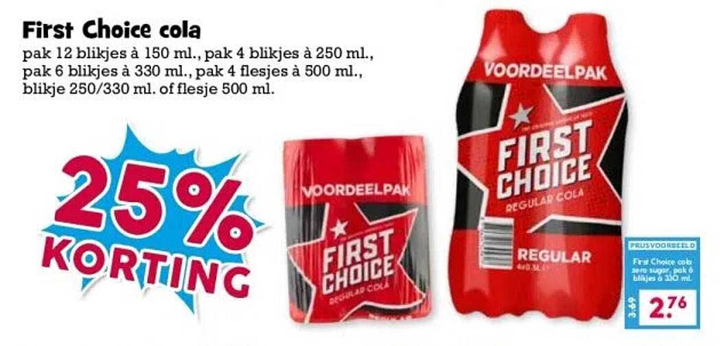 First Choice Cola Aanbieding bij Boon's Markt - FolderFeest.nl