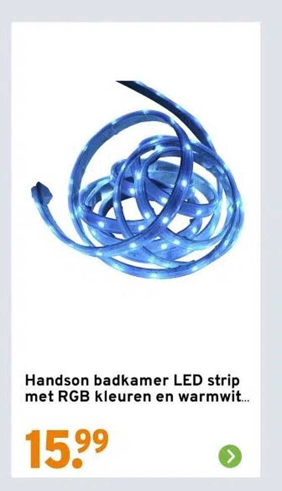 Handson Badkamer Led Strip Met Rgb Kleuren En Warmwit... Aanbieding bij ...