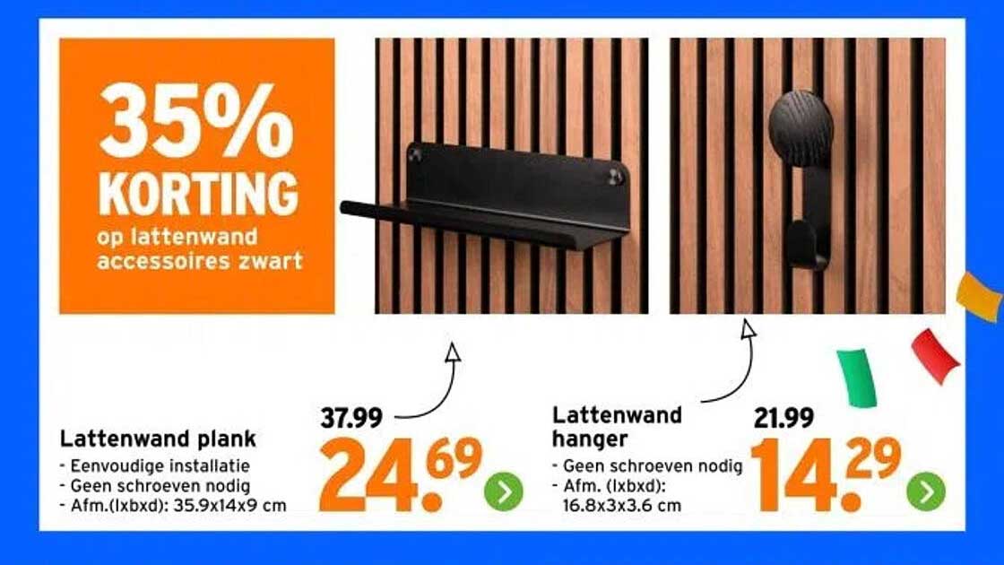 Lattenwand Plank Aanbieding bij GAMMA - FolderFeest.nl