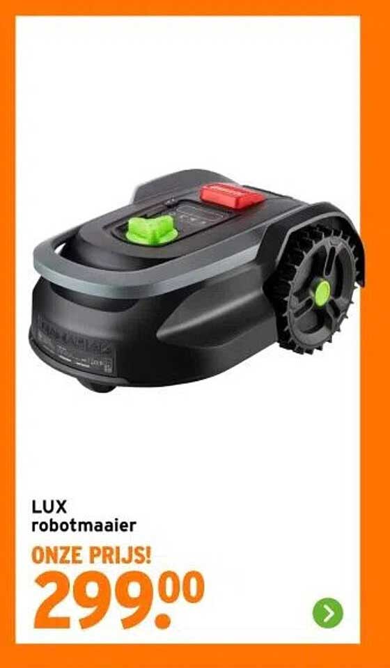 Lux Robotmaaier Aanbieding bij GAMMA - FolderFeest.nl