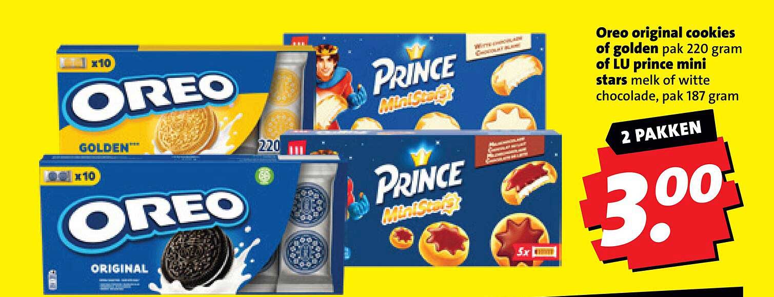 Oreo Original Cookies Of Golden Pak 220 Gram Of Lu Prince Mini Stars ...