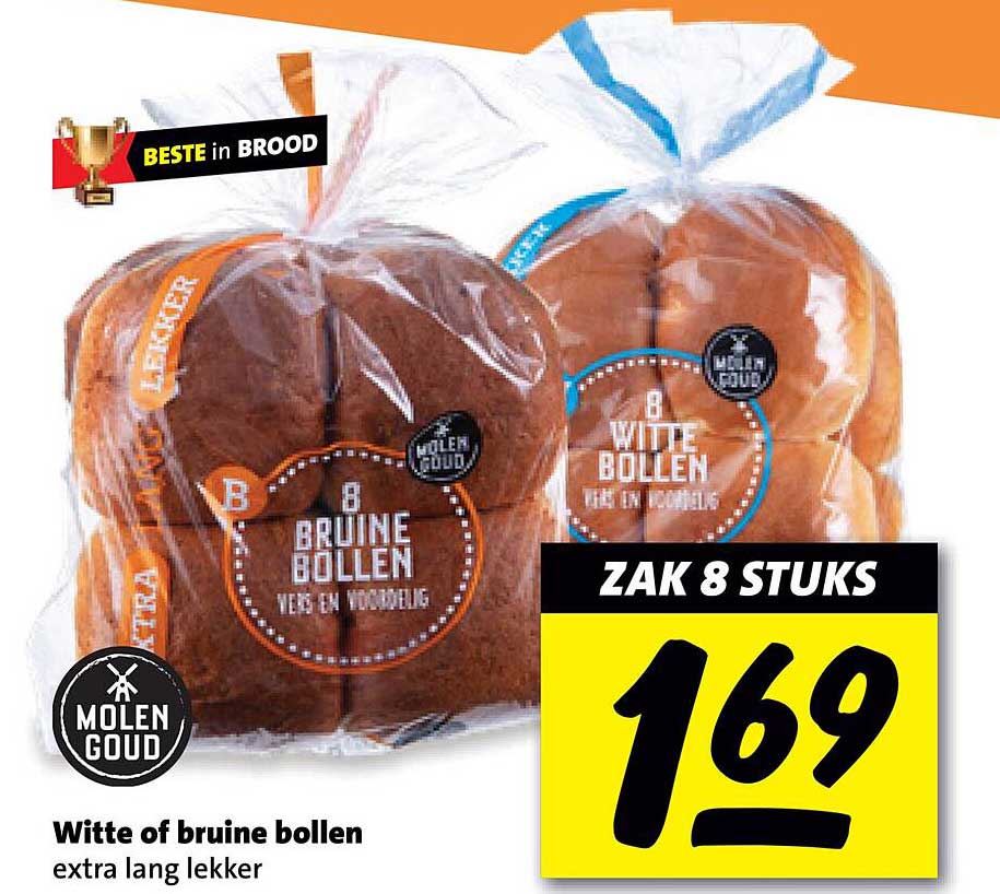 Witte Of Bruine Bollen Extra Lang Lekker Aanbieding bij Boni ...