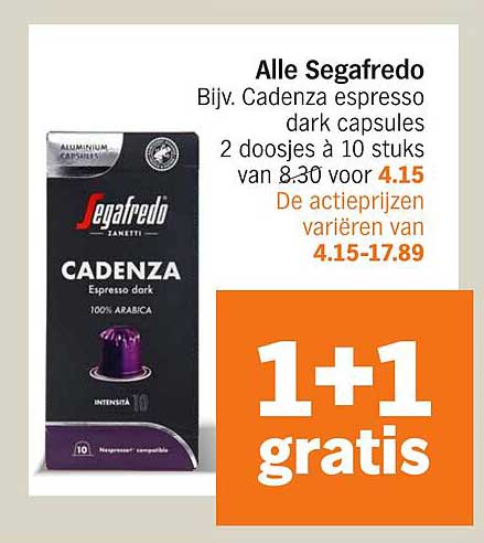 Alle Segafredo Aanbieding bij Albert Heijn - FolderFeest.nl