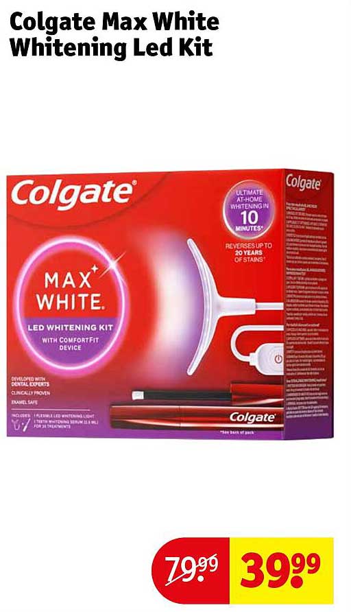 Colgate Max White Whitening Led Kit aanbieding bij Kruidvat