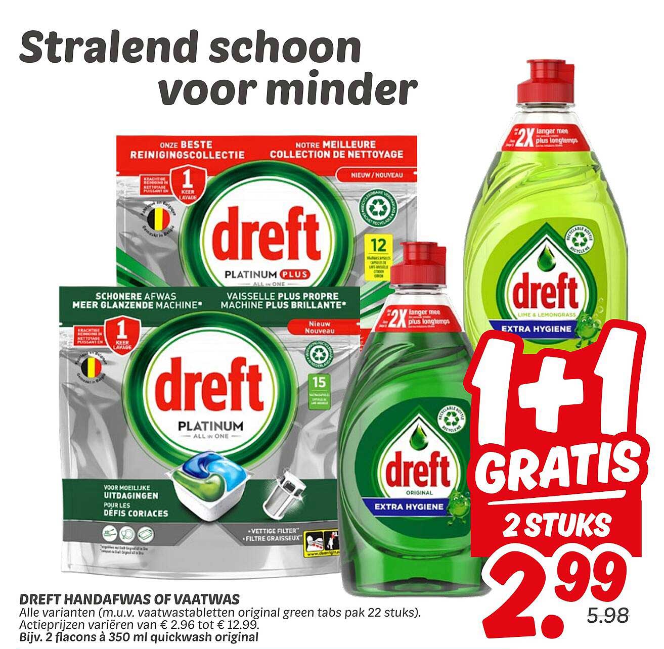 Dreft Handafwas Of Vaatwas aanbieding bij Dekamarkt