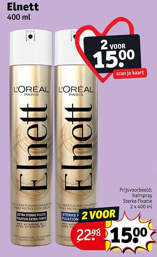 Elnett aanbieding bij Kruidvat