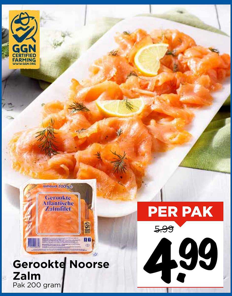 Gerookte Noorse Zalm Aanbieding bij Vomar - FolderFeest.nl
