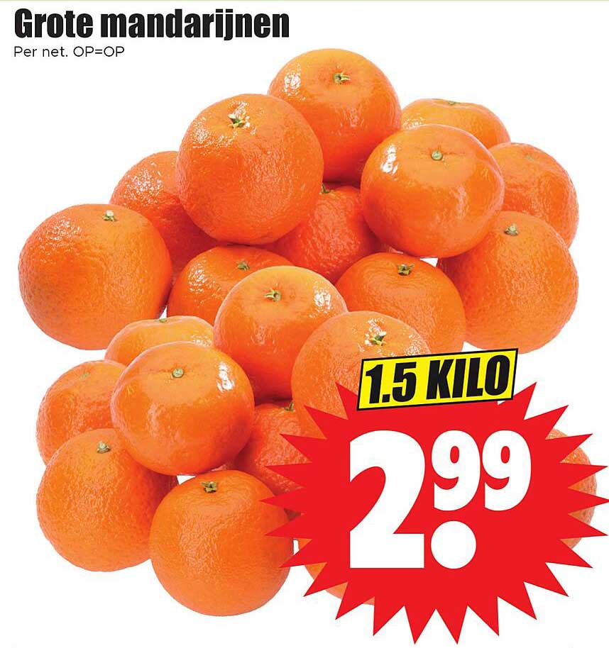 Grote Mandarijnen aanbieding bij Dirk