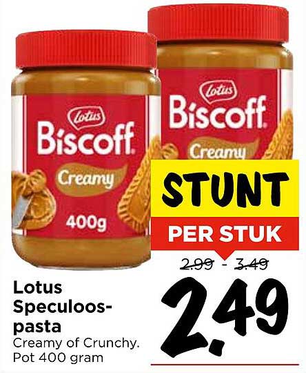 Lotus Speculoos-Pasta aanbieding bij Vomar