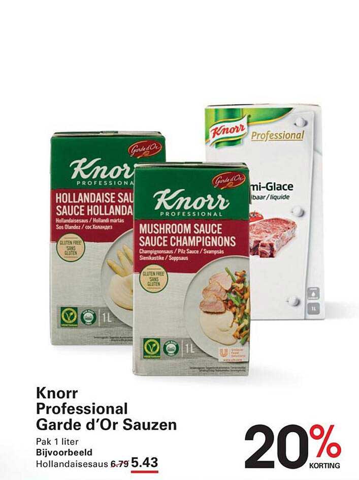 Knorr Professional Garde D'or Sauzen Aanbieding bij Sligro - FolderFeest.nl