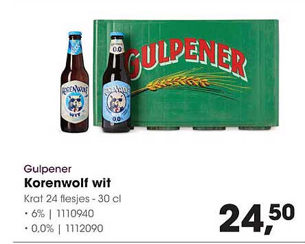 Gulpener Korenwolf Wit Aanbieding bij HANOS - FolderFeest.nl
