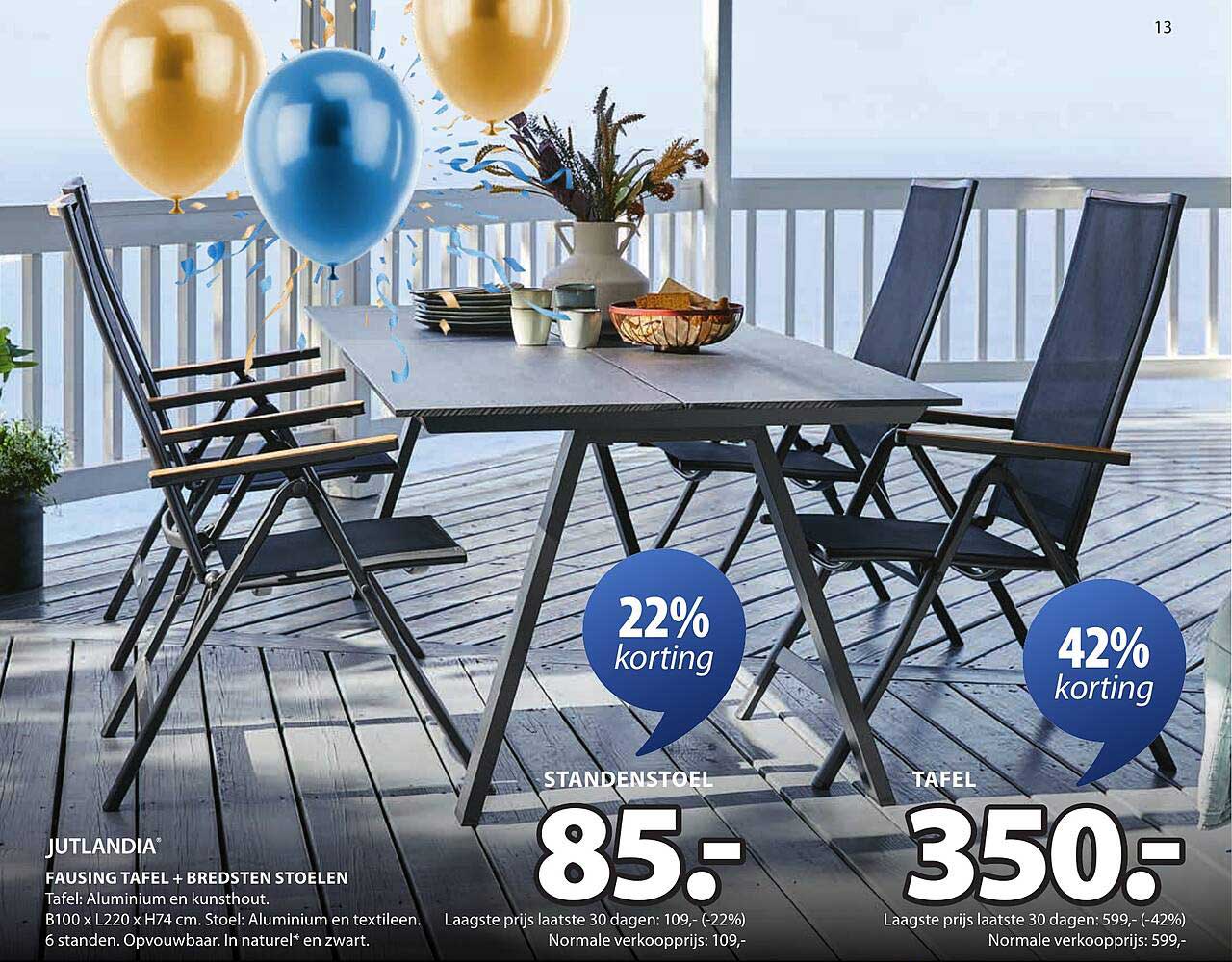 Jutlandia Fausing Tafel + Bredsten Stoelen Aanbieding bij Jysk ...