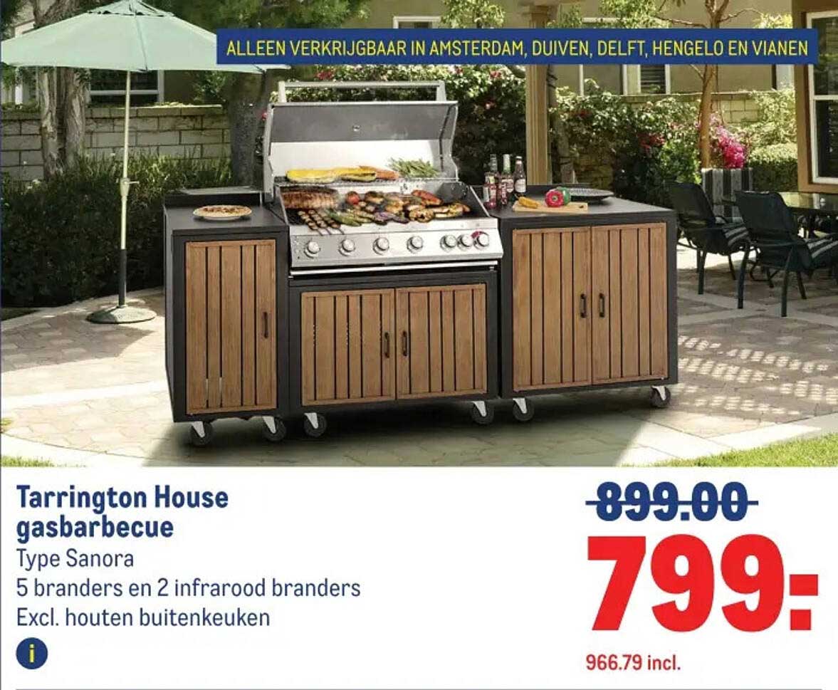 Tarrington House Gasbarbecue Type Cathan Tafelmodel, 3 Branders ...