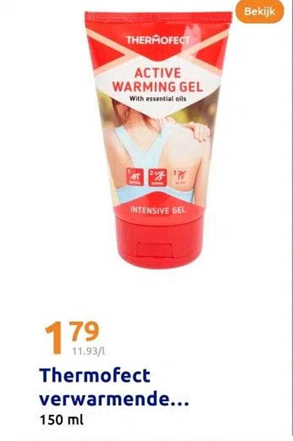 Thermofect Verwarmende Gel 150 Ml Aanbieding bij Action - FolderFeest.nl