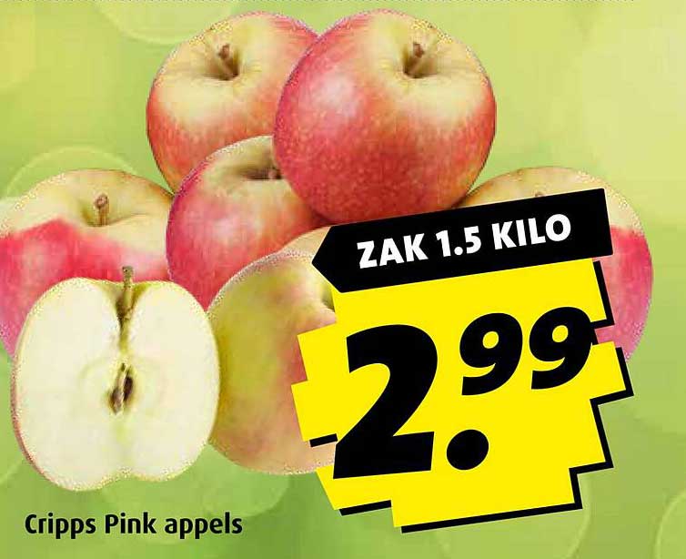 Zak 1.5 Kilo Cripps Pink Appels Aanbieding bij Boni - FolderFeest.nl