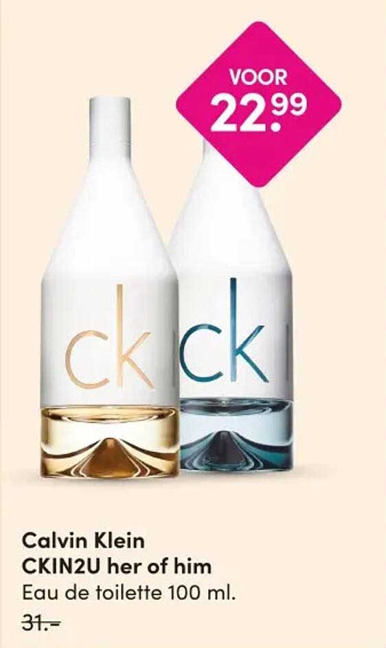 Calvin Klein Ckin2U Her Of Him Eau De Toilette 100 Ml. Aanbieding bij ...