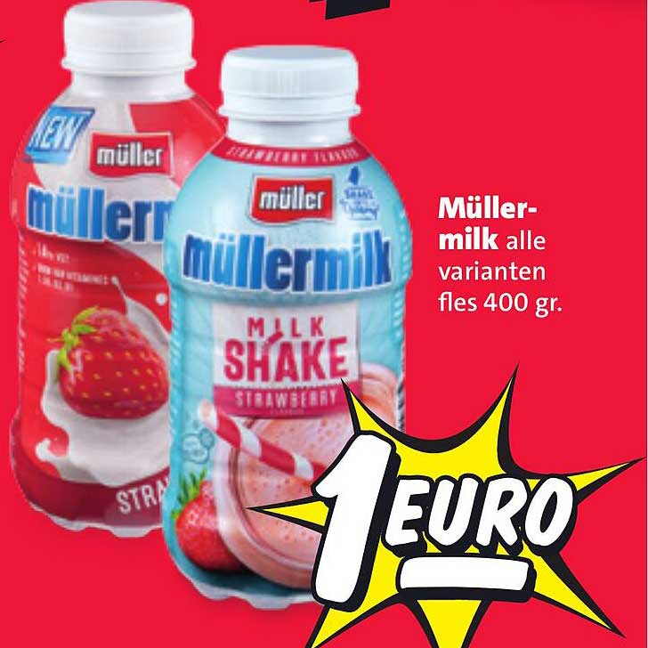 Müller-Milk Alle Varianten Fles 400 Gr. Aanbieding bij Nettorama ...