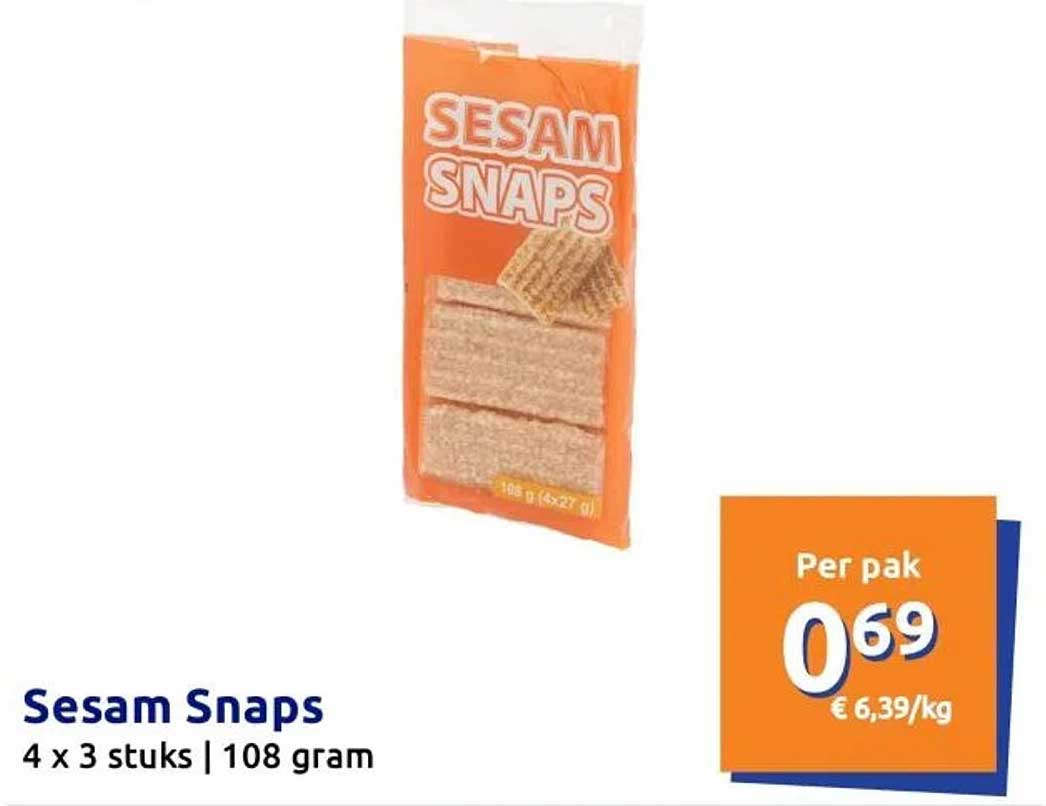 Sesam Snaps Aanbieding bij Action - FolderFeest.nl