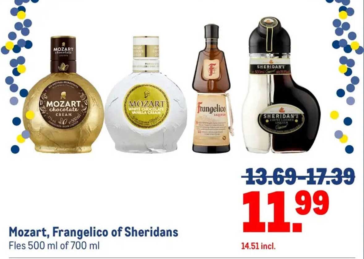 Mozart, Frangelico Of Sheridans aanbieding bij Makro